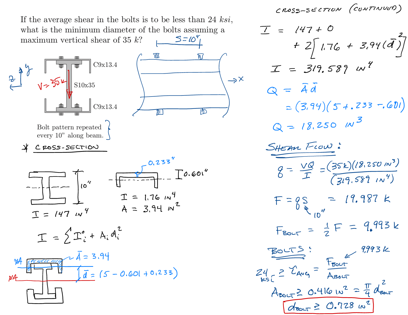 Beams: Shear StressProblem1
