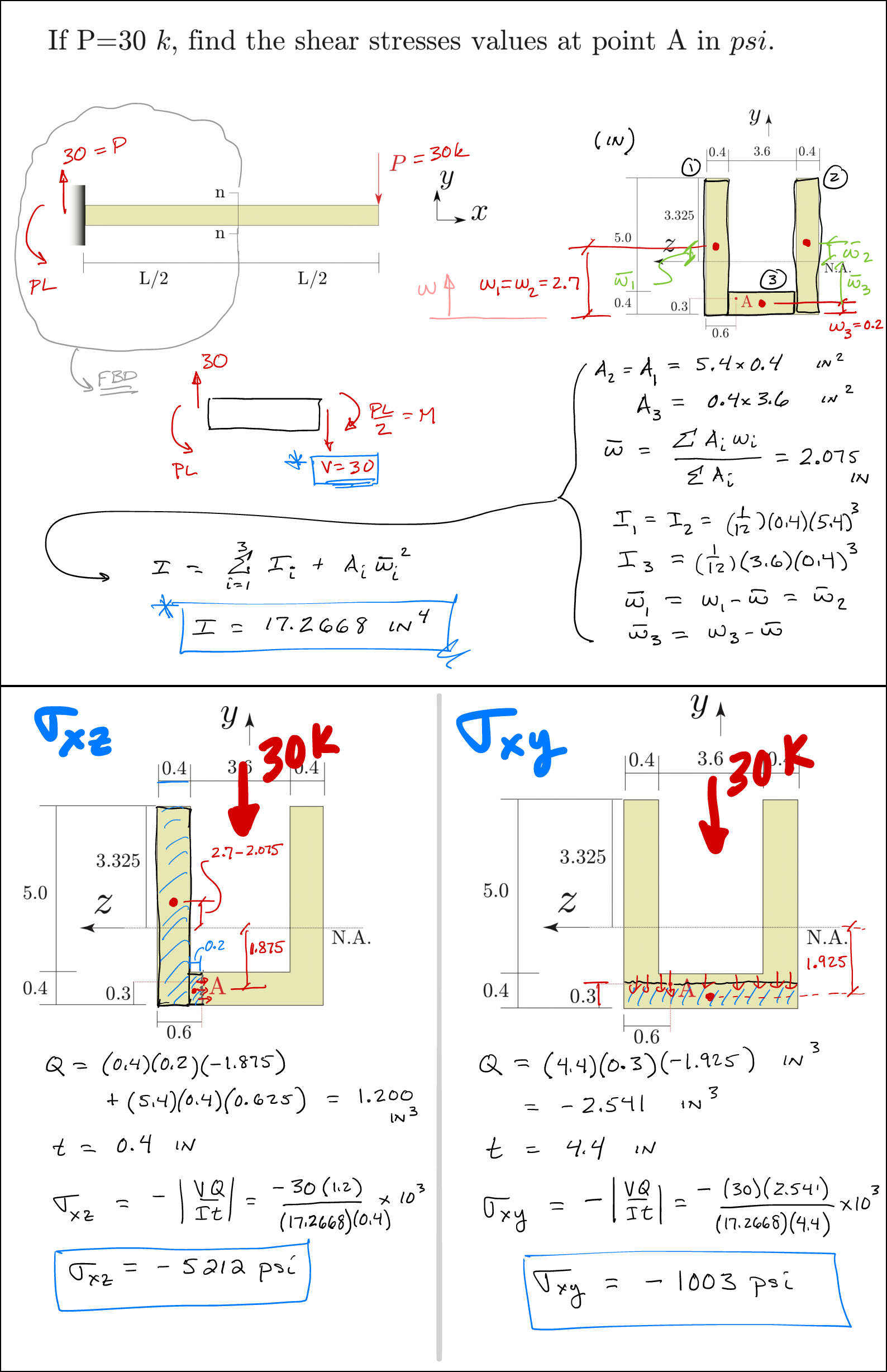 Beams: Shear StressProblem4